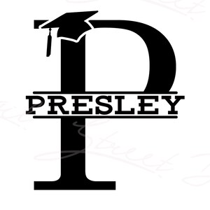 Senior Graduation Initial Monogram Graduate High School - Etsy