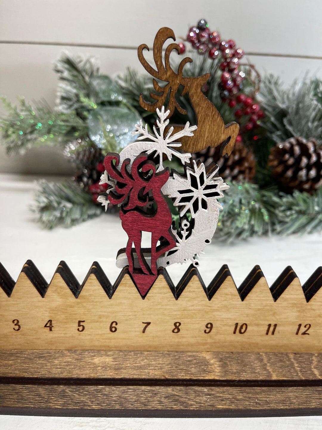 Christmas Reindeer Advent Calendar, Christmas Countdown, Count the Days ...