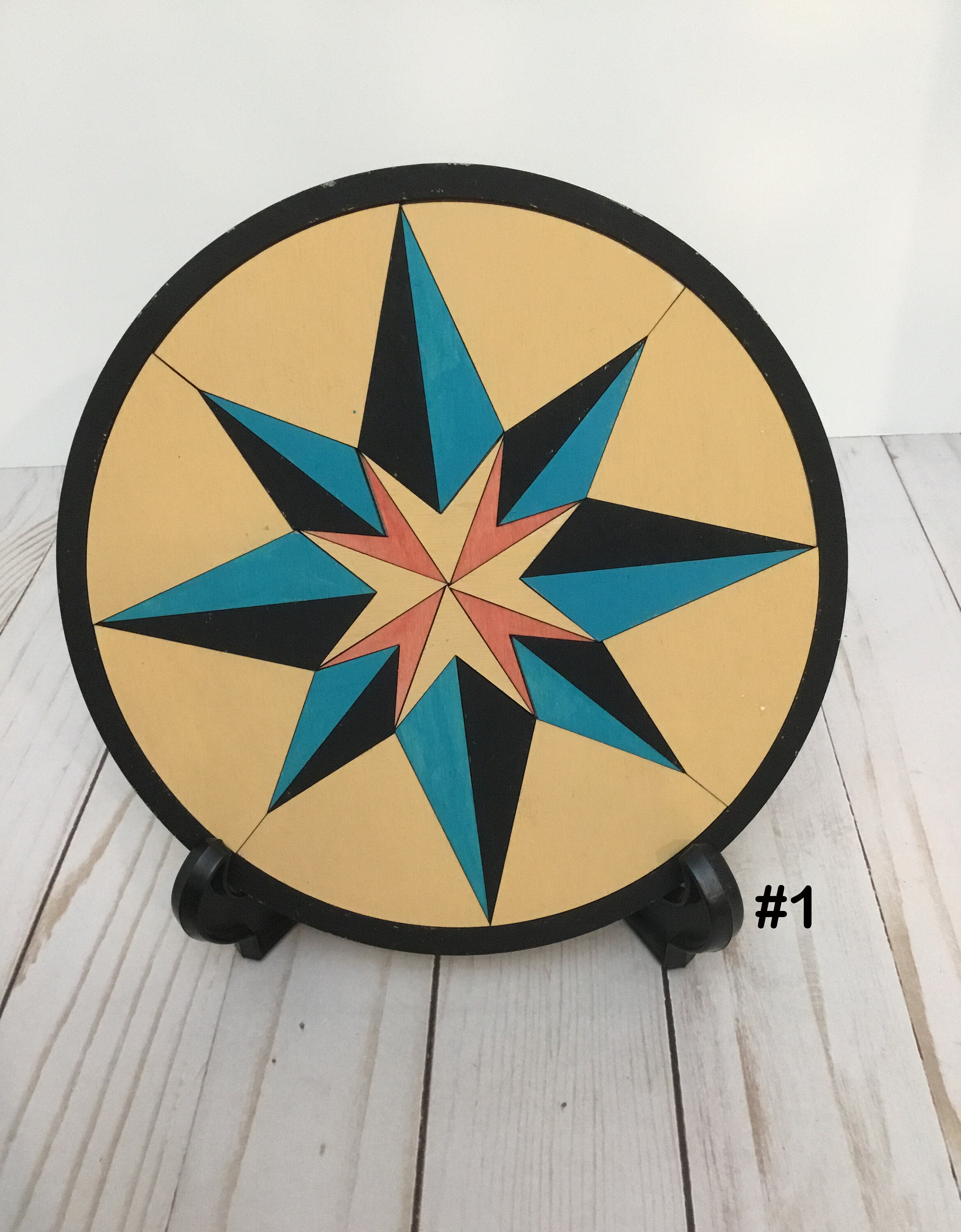 Round Wood Quilt Block Kit Unfinished DIY Home Décor | Etsy