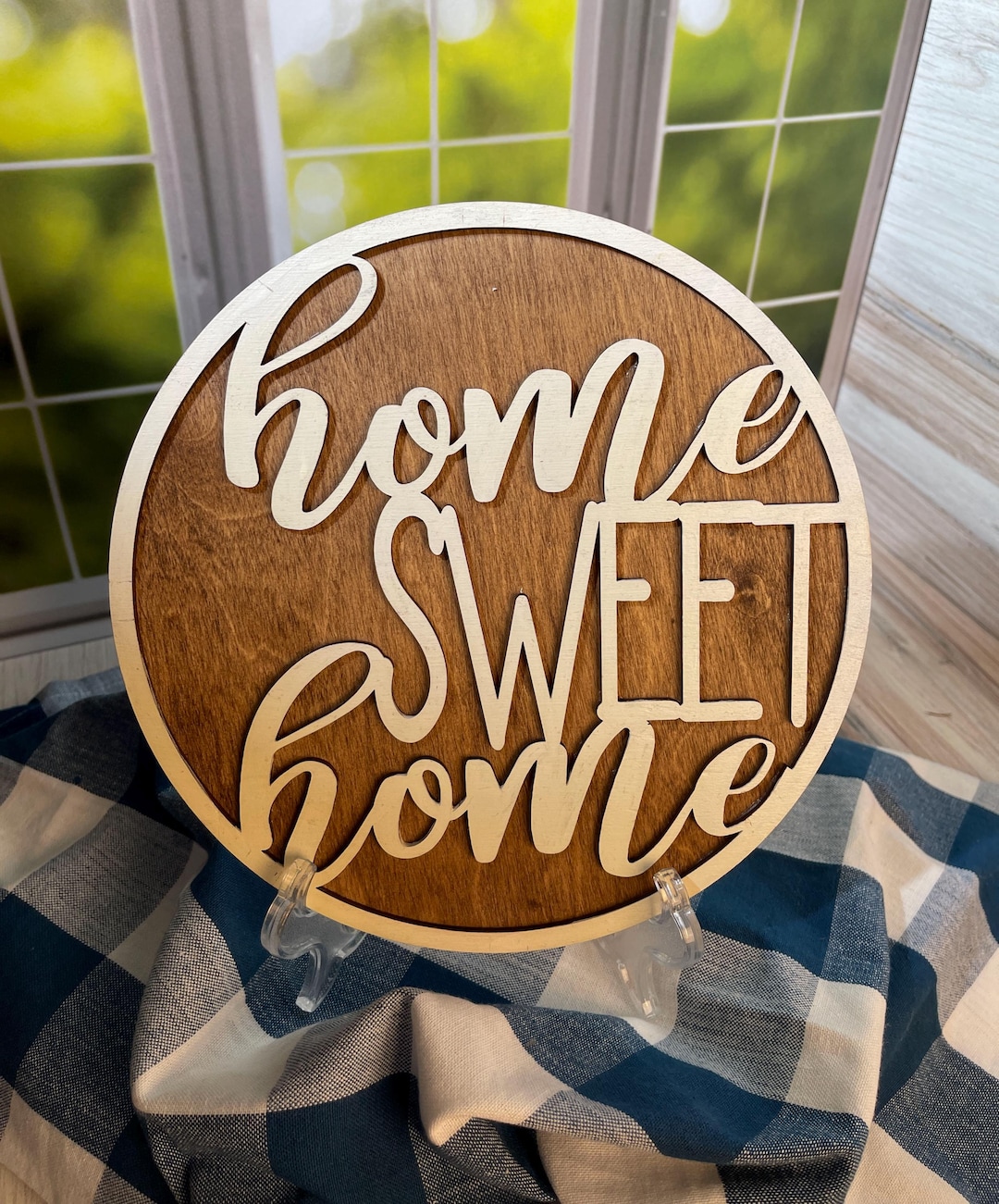 DIY Home Sweet Home Round Sign, 2 Piece Easy Craft, Multiple Sizes ...