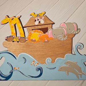 Noah's Ark Wood Cutouts, Craft Projects, Babies Cut Outs, Nursery ...