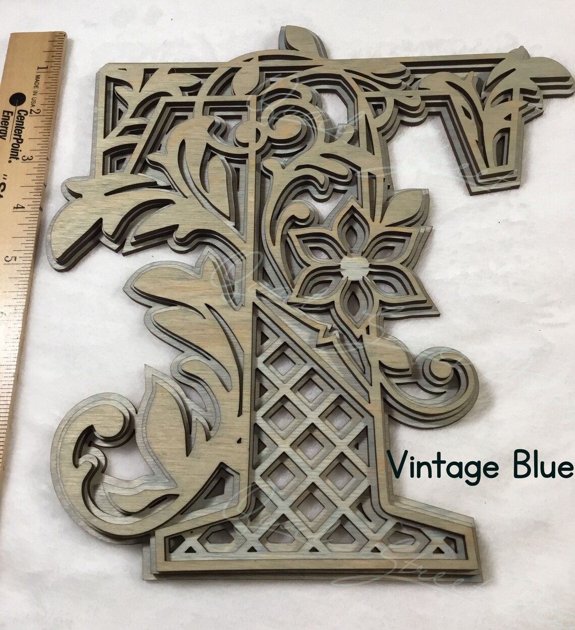 Three 3 Layer Monogrammed Letters Baltic Birch DIY or We - Etsy