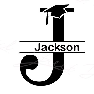 Senior Graduation Initial Monogram Graduate High School - Etsy