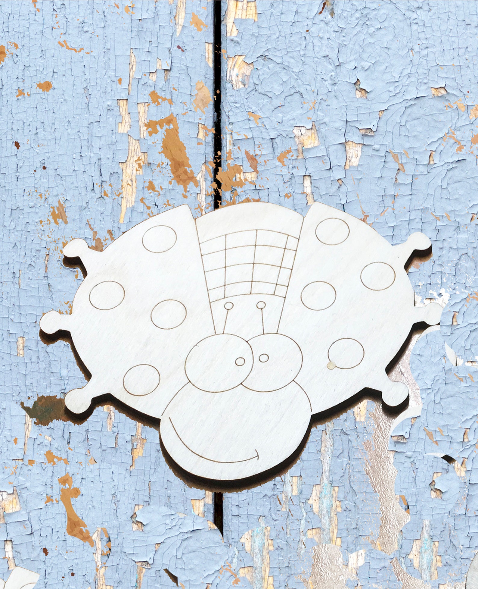 Comical Cute Fun INSECTS Wood Cutouts Lady Bug Dragonfly | Etsy