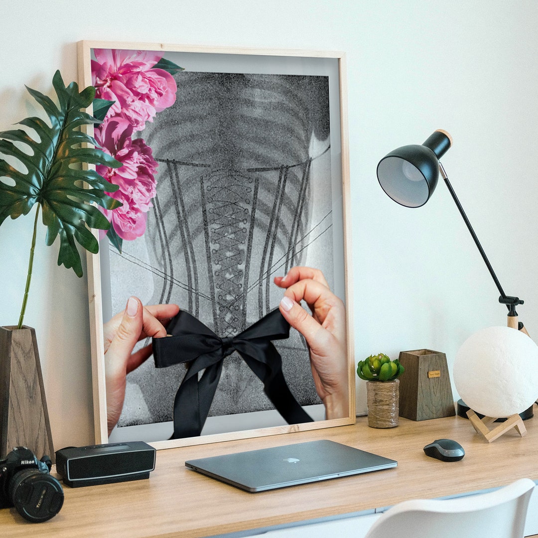 Unique Collage Art Print: inner Beauty X-ray - Etsy