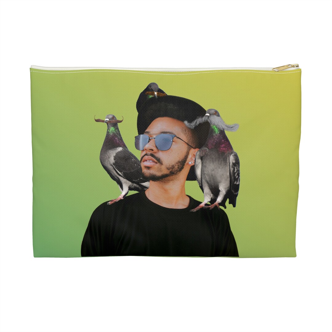 Stylish Mustache Pigeon Family Accessory Pouch Bonds of Love and ...