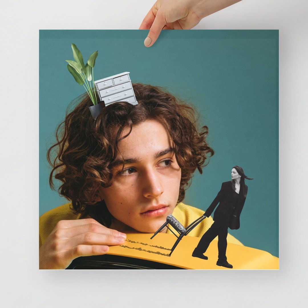 Surreal Collage Art Print: Dragging It Out - Emotional Breakup and ...
