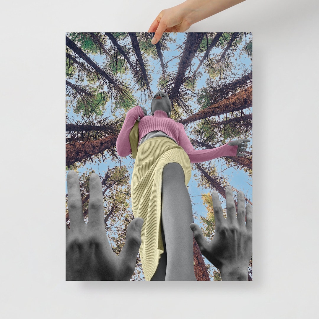 Enchanting Collage Art Print: "bigfoot Forward" and the Giantess ...