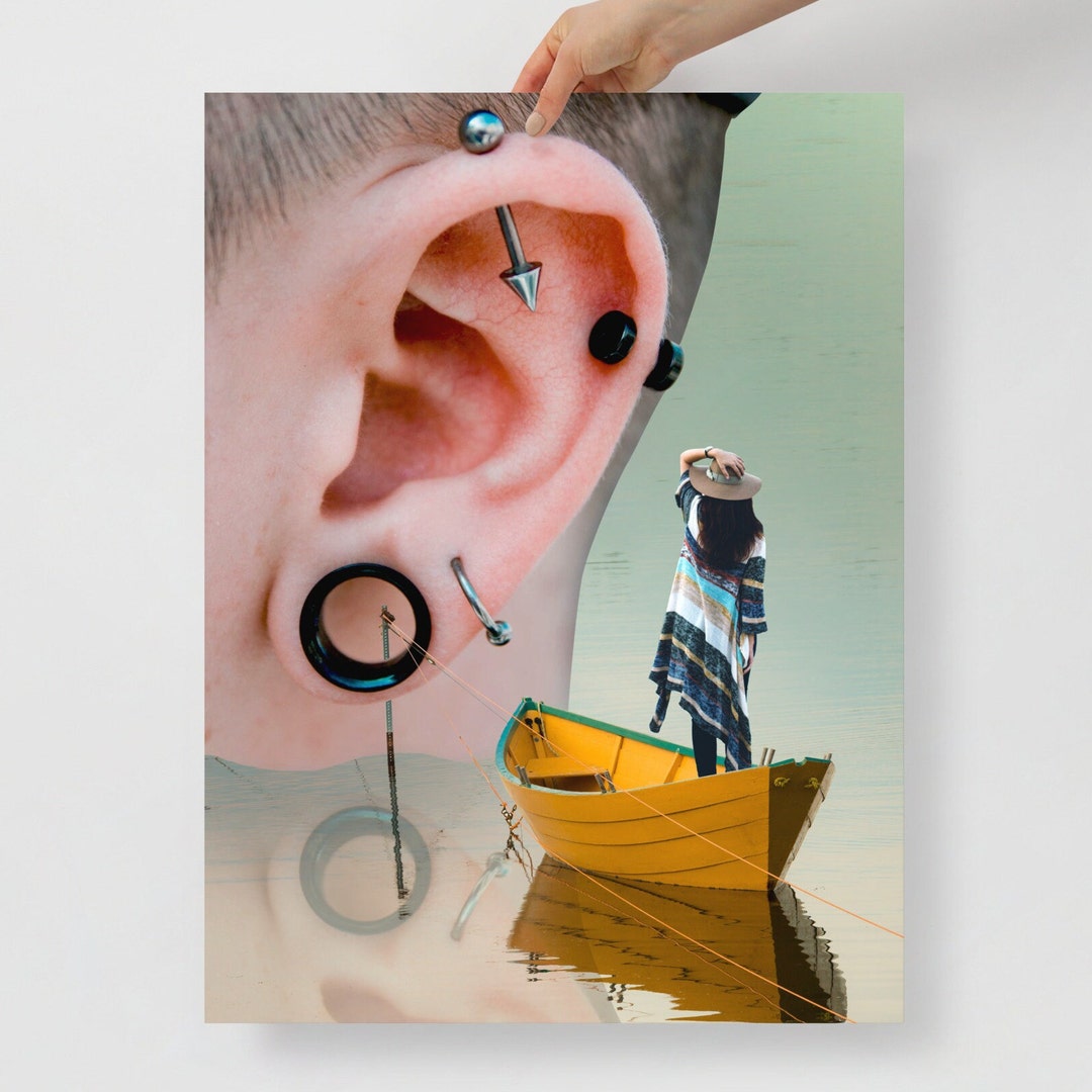 Surreal Collage Art Print 'all at Sea' - Relationship & Communication ...