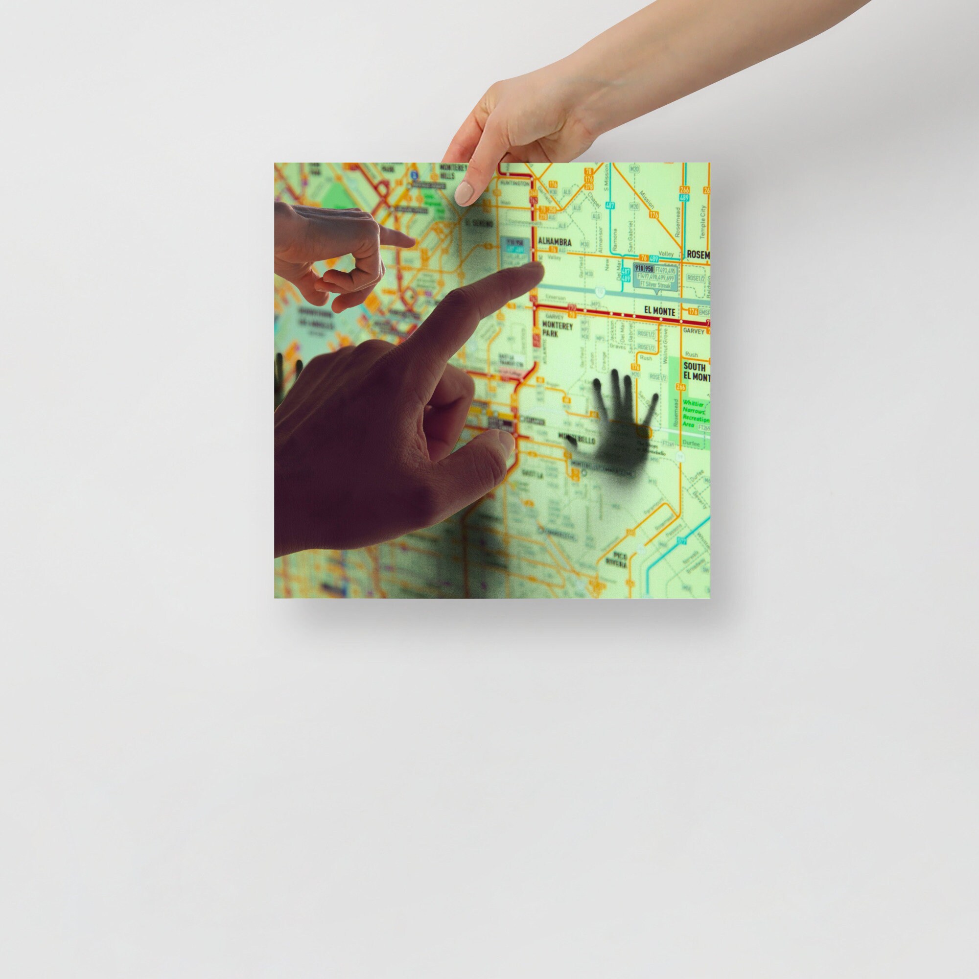 Unique Surreal Collage Print: Subway Map, Travelers, and Lost Soul ...