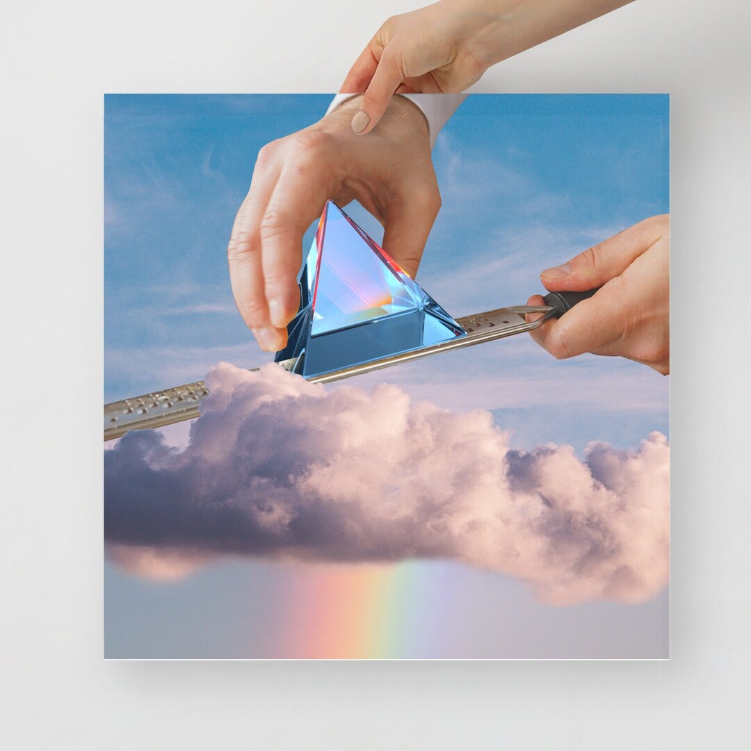 Whimsical Surreal Collage Art Print: 'that's Brilliant' - Giant Hands ...
