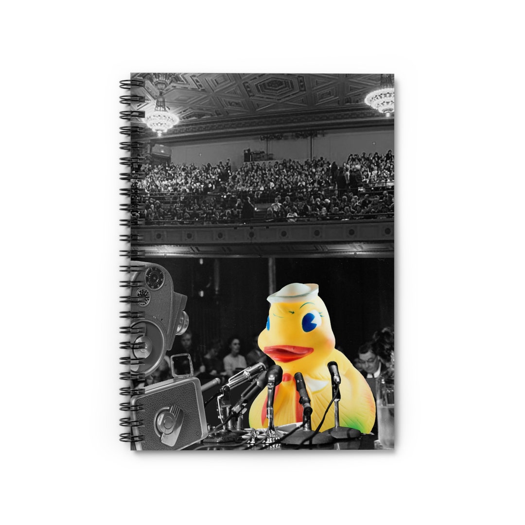 Spiral Notebook With Surreal Collage Art Print Cover - Ducky Conference ...