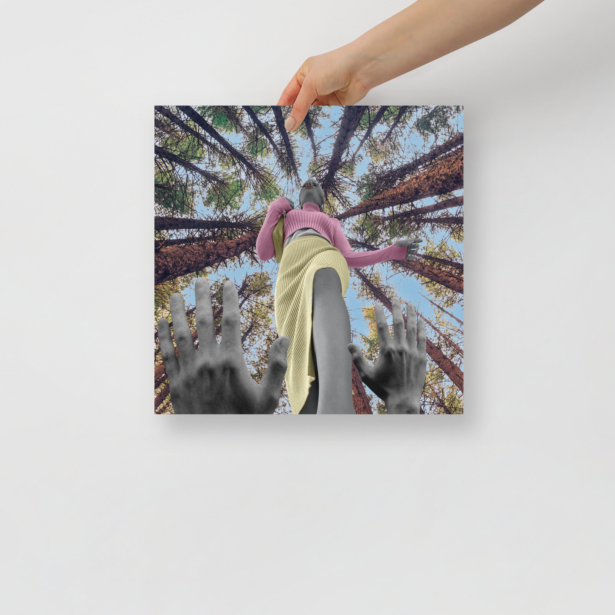 Enchanting Collage Art Print: "bigfoot Forward" and the Giantess ...