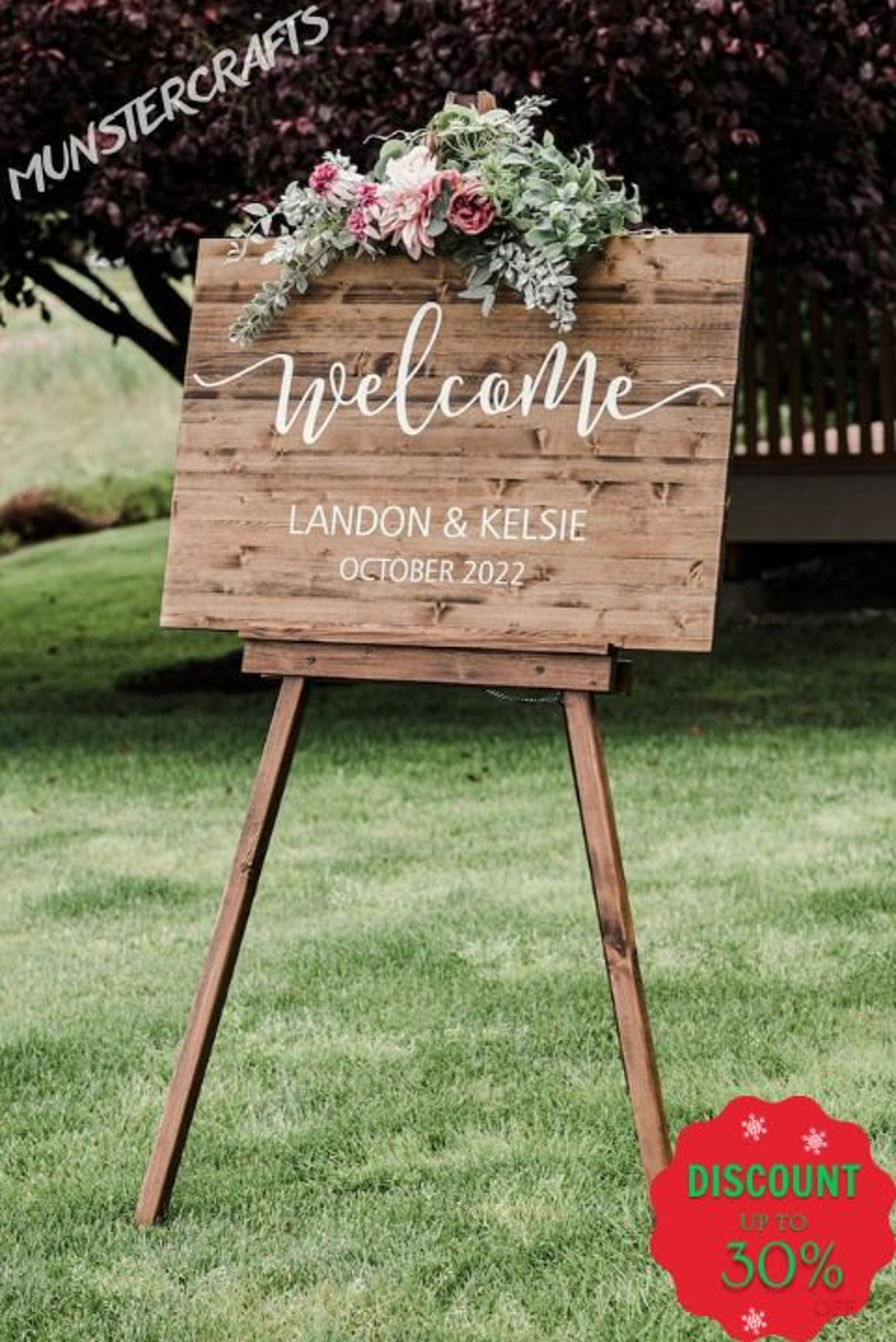 Floor Easel for Welcome Sign Wedding Sign Stand Wooden Easel - Etsy