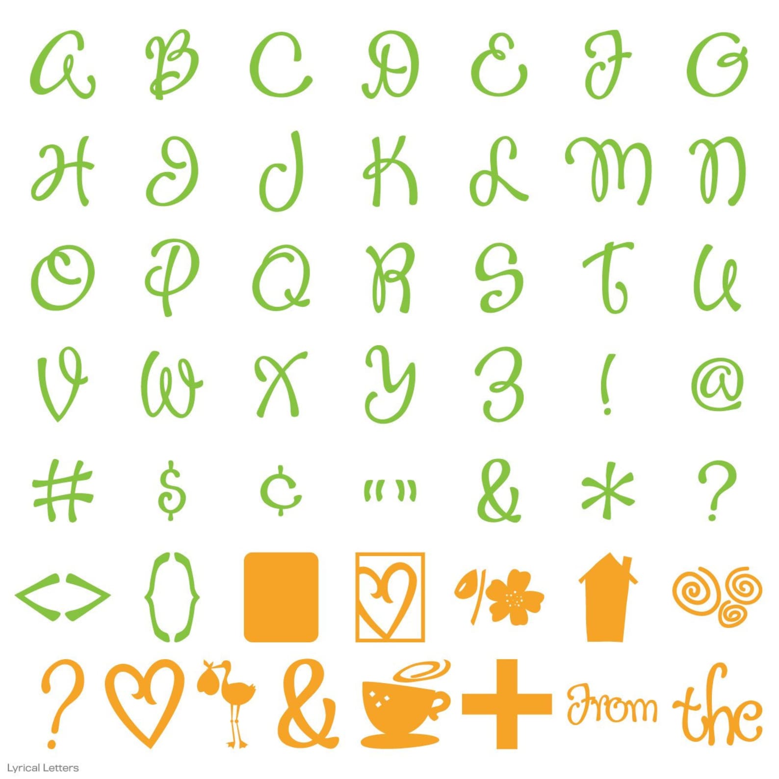 Lyrical Letters Cricut Cartridge | Etsy