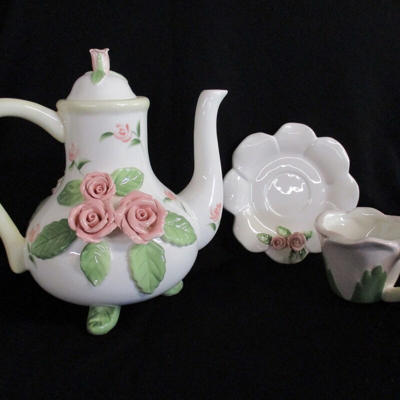 Pink Rose Teapot - Etsy