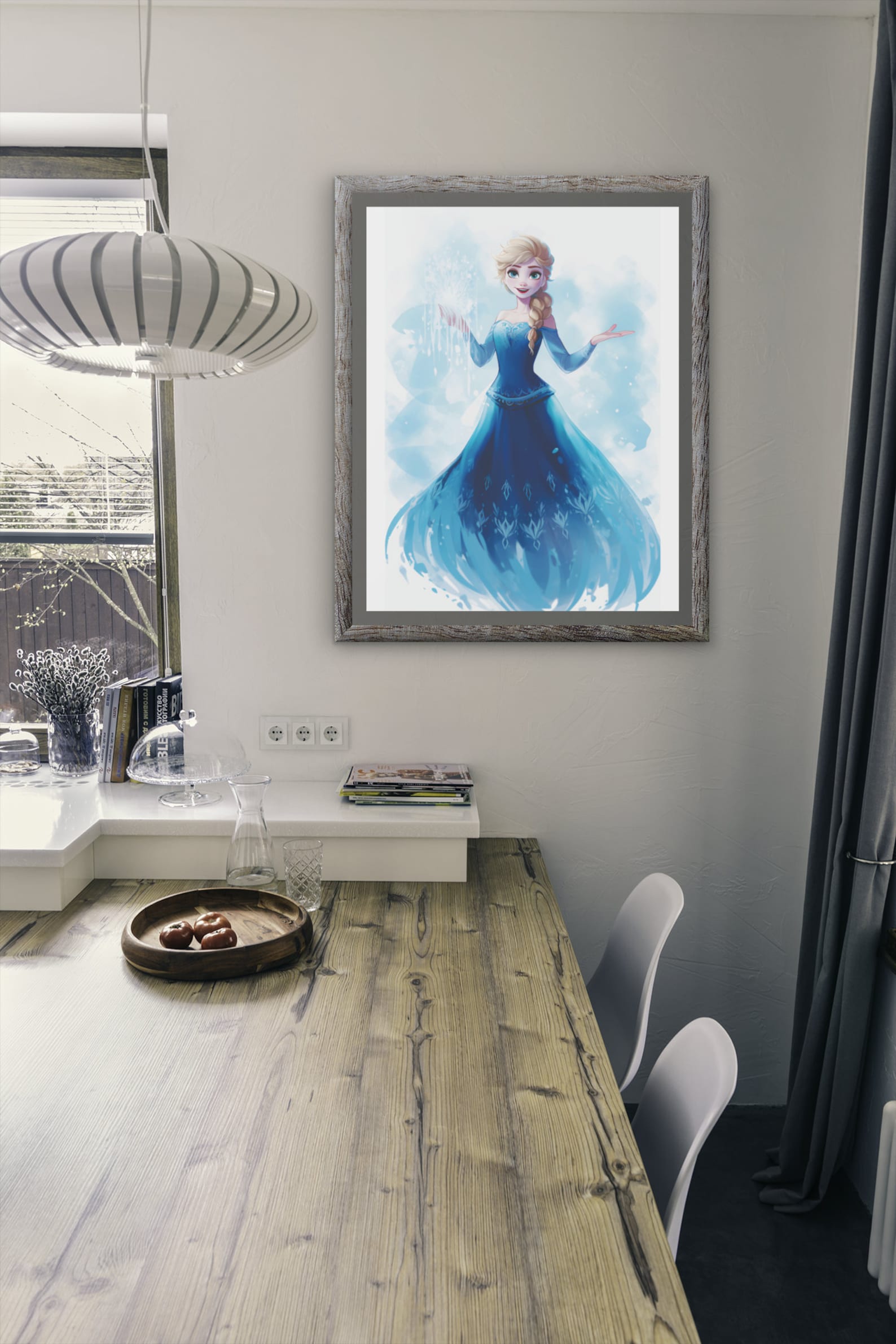 Elsa (frozen) Watercolor Art Print Poster - Poster Print - Elsa Print ...