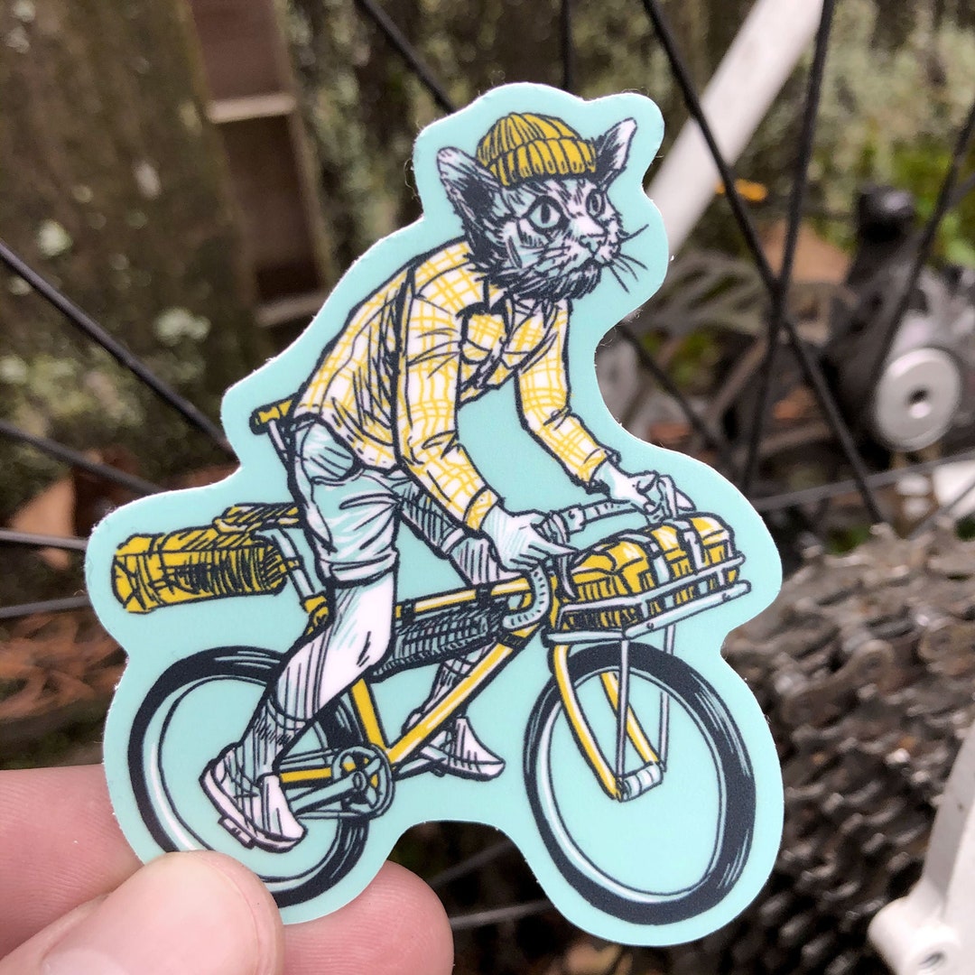 Alley Cat Bike Packing—3" Vinyl Sticker - Etsy