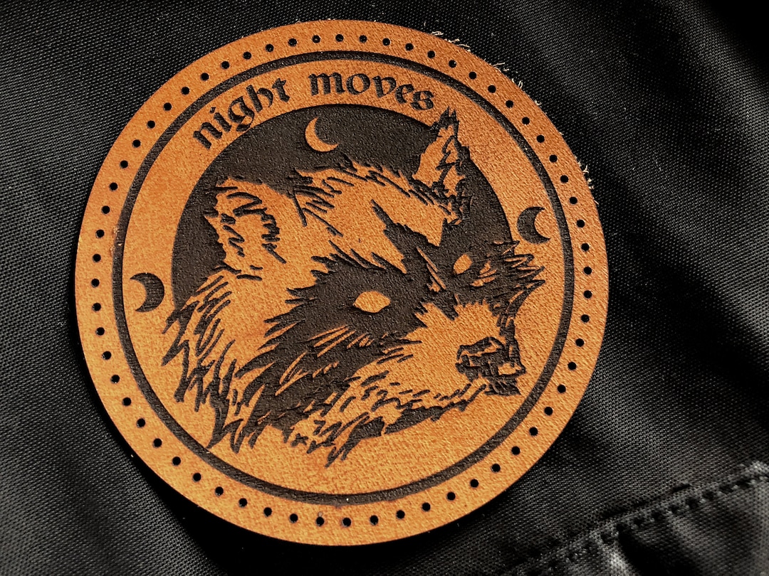 Night Moves — Round Laser Etched Leather Patch - Etsy