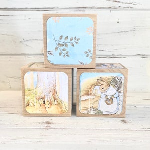 Beatrix Potter - Wood Blocks - Peter Rabbit - Nursery Room Decor ...