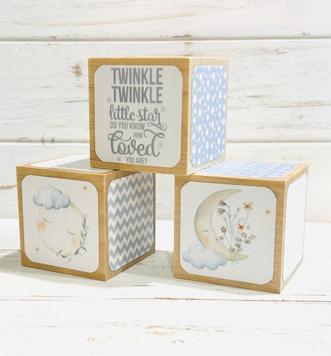 Twinkle Twinkle Little Star Baby Shower - Wooden Blocks - Baby Shower ...