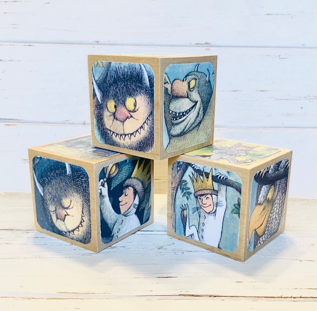 Storybook Blocks - Wooden Baby Blocks - Baby Shower Decor - Table ...