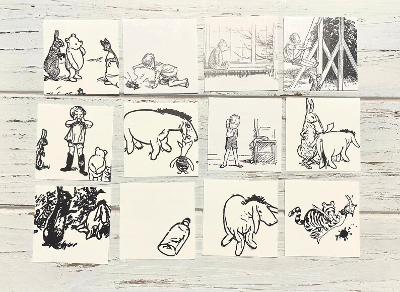 Vintage Winnie the Pooh Blocks DIY Baby Shower Craft All - Etsy