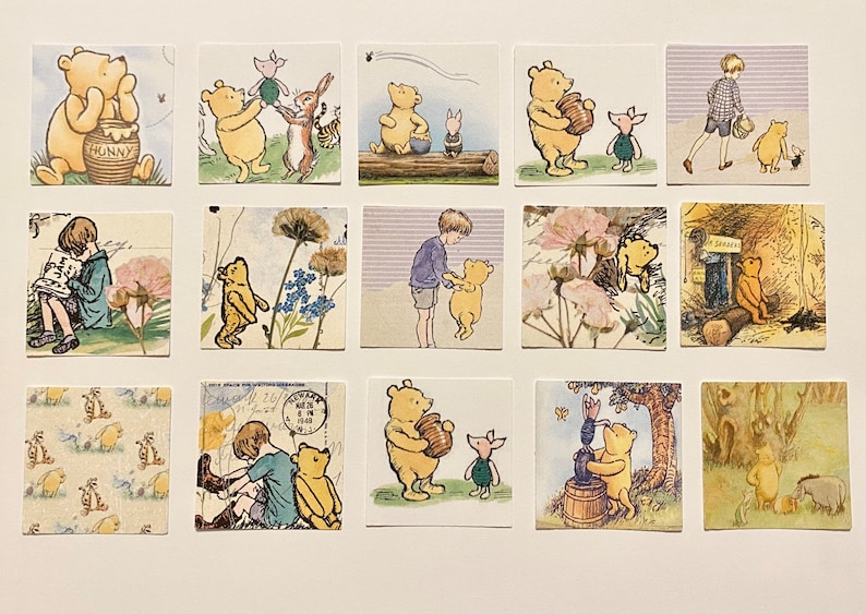 Vintage Winnie the Pooh Blocks DIY Baby Shower Craft - Etsy