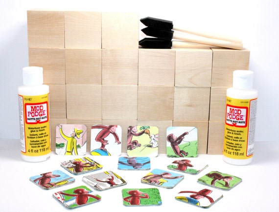 Curious George DIY Block Kit Alphabet Kit Baby Shower | Etsy