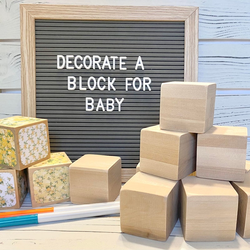 Baby Shower Blocks - Etsy