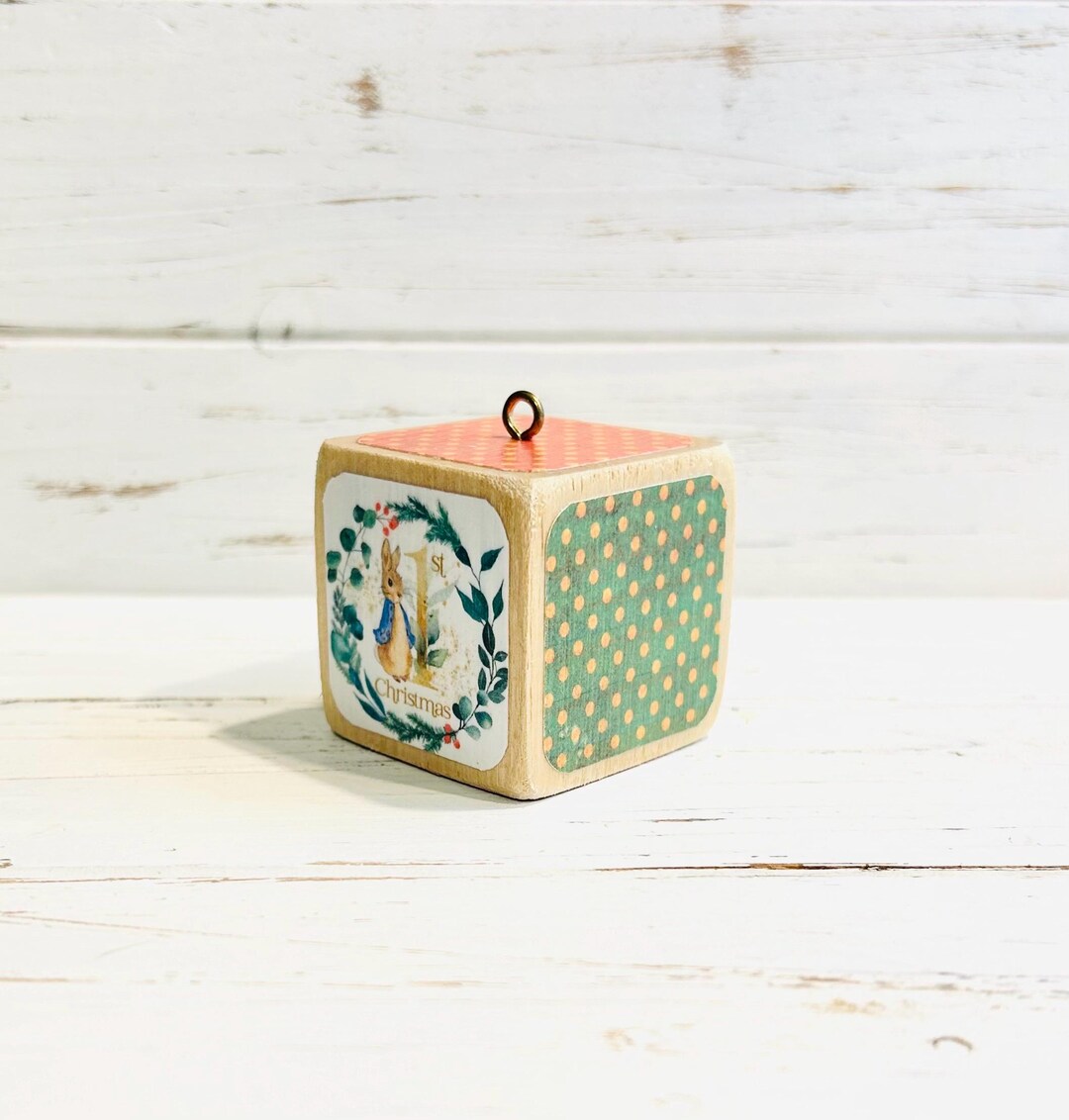 Peter Rabbit Christmas Ornament - Solid Wood - Vintage Designs - Baby’s ...