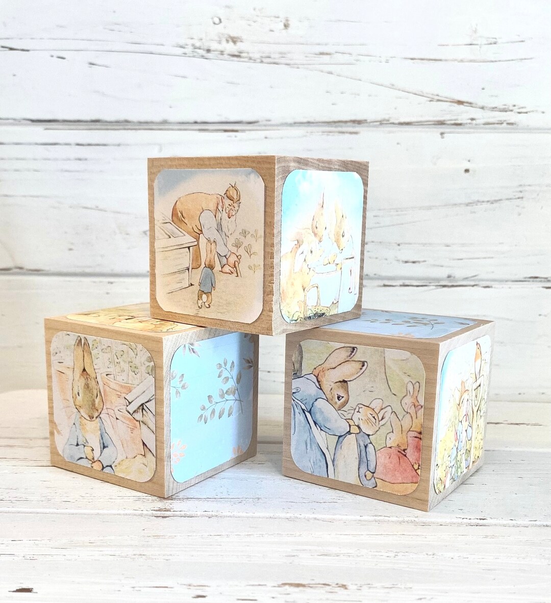 Beatrix Potter - Wood Blocks - Peter Rabbit - Nursery Room Decor ...