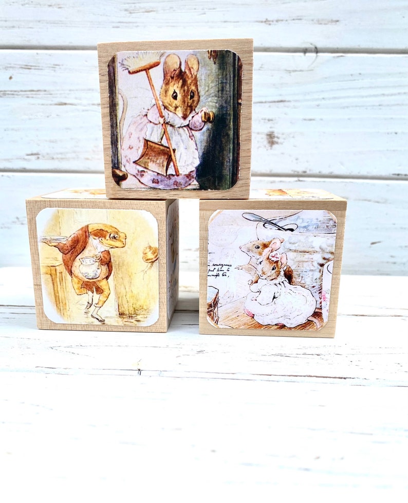 Beatrix Potter Wood Blocks Peter Rabbit Nursery Room - Etsy
