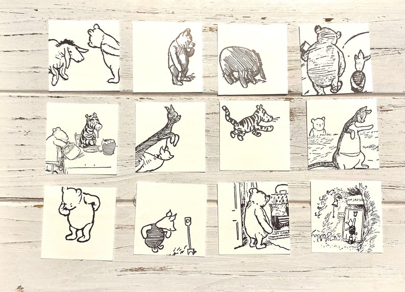 Vintage Winnie the Pooh Blocks DIY Baby Shower Craft All - Etsy