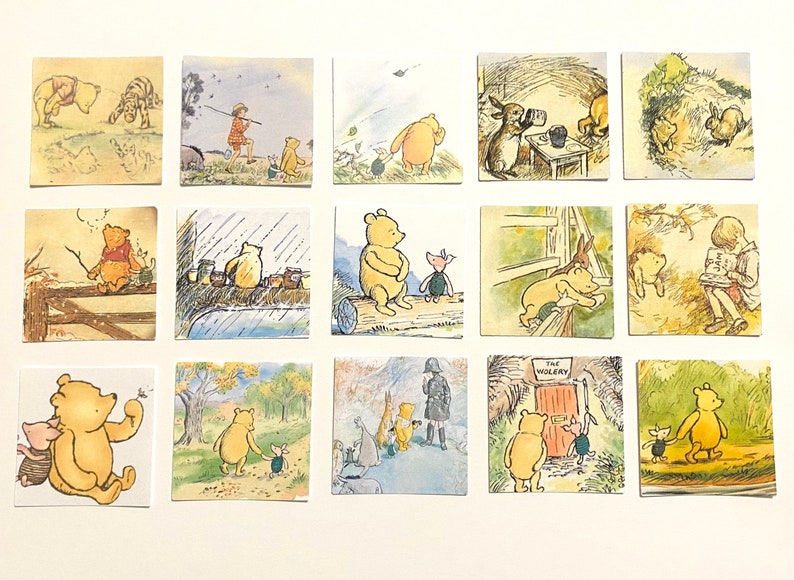 Vintage Winnie the Pooh Blocks DIY Baby Shower Craft - Etsy