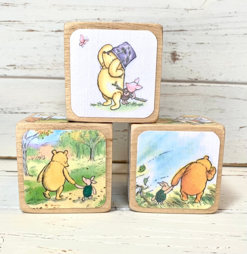 Winnie the Pooh Nursery Classic Pooh Baby Blocks 2 Inch - Etsy