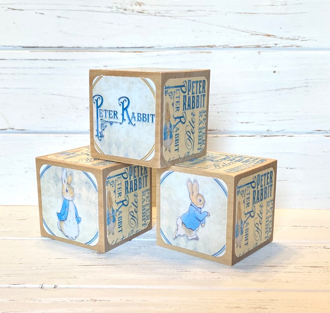 Beatrix Potter - Wood Blocks - Peter Rabbit - Nursery Room Decor ...