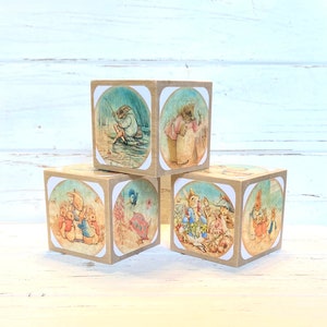 Beatrix Potter - Wood Blocks - Peter Rabbit - Nursery Room Decor ...