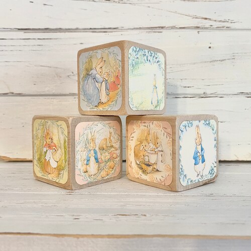 Beatrix Potter Wood Blocks Peter Rabbit Nursery Room - Etsy