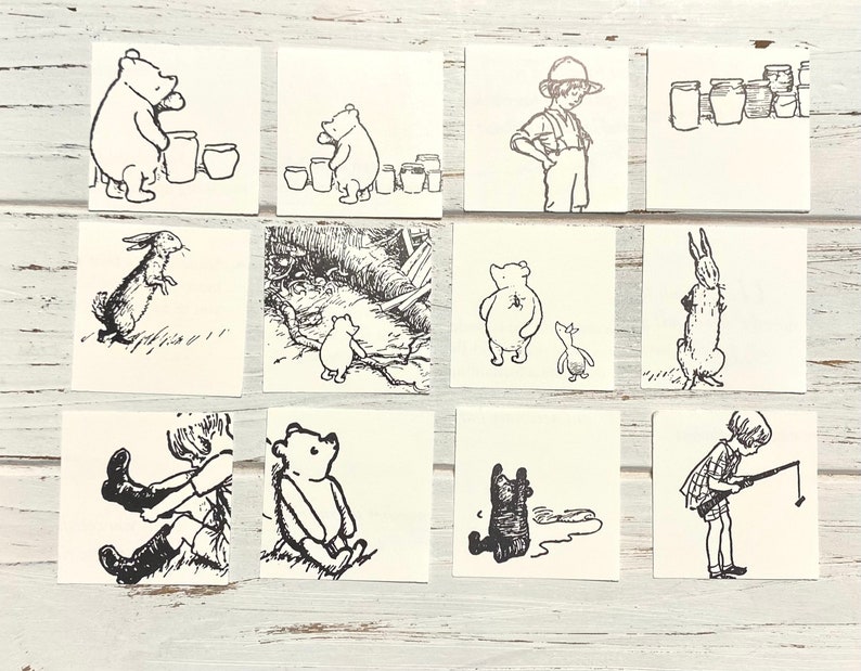 Vintage Winnie the Pooh Blocks DIY Baby Shower Craft All - Etsy