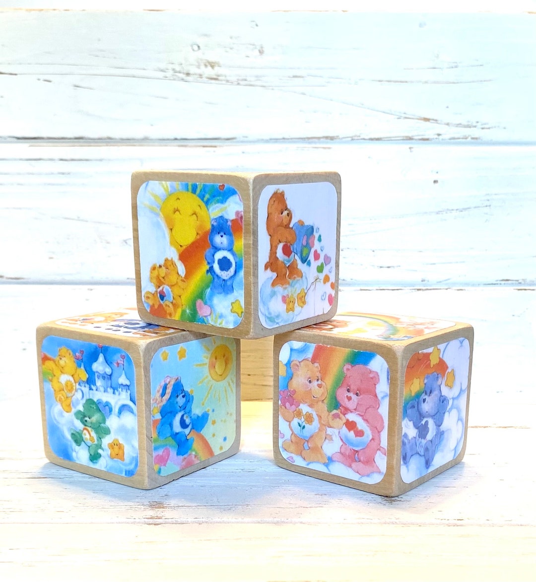 Bear - Wooden Baby Blocks - 1st Birthday - 1980’s Decor - Nursery Room ...