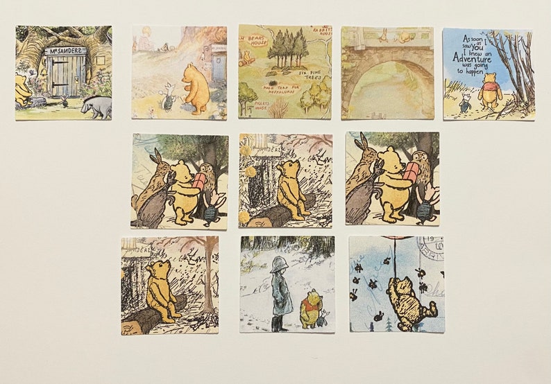 Vintage Winnie the Pooh Blocks DIY Baby Shower Craft - Etsy