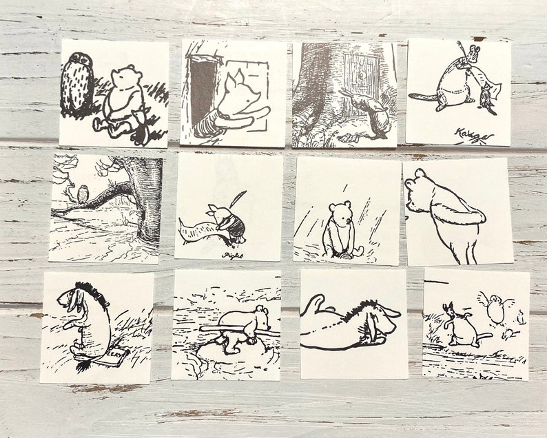 Vintage Winnie the Pooh Blocks DIY Baby Shower Craft All - Etsy