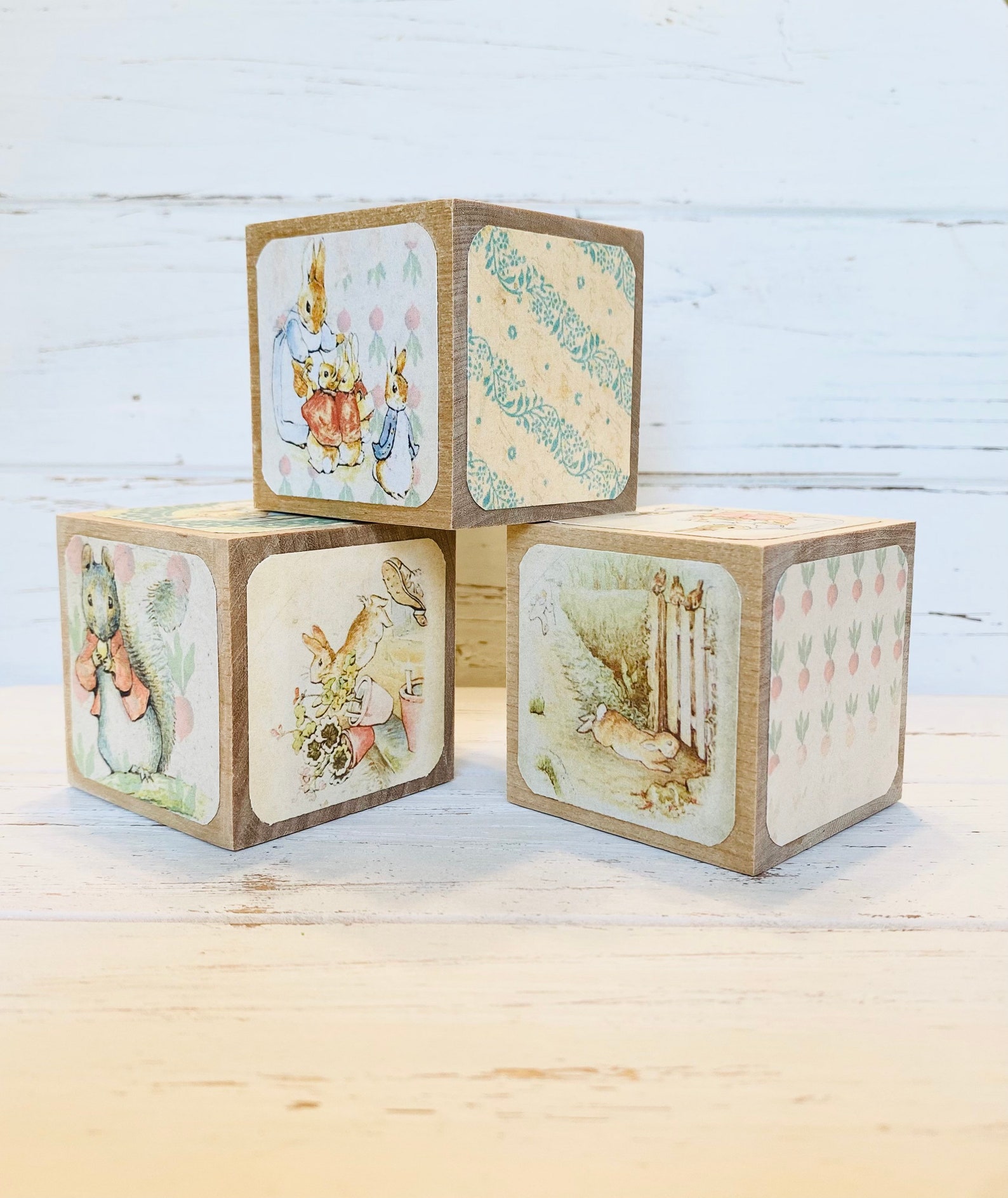 Beatrix Potter - Wood Blocks - Peter Rabbit - Nursery Room Decor ...