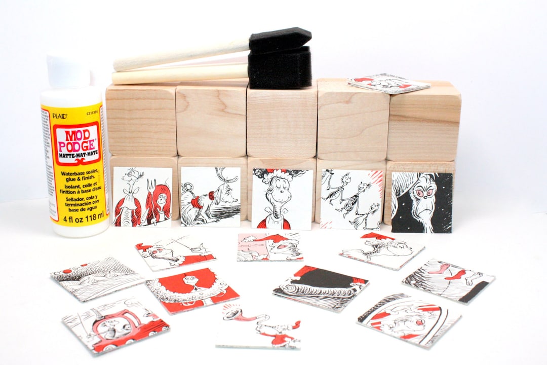 Wood Blocks - How the Grinch Stole Christmas - DIY Baby Shower Craft ...