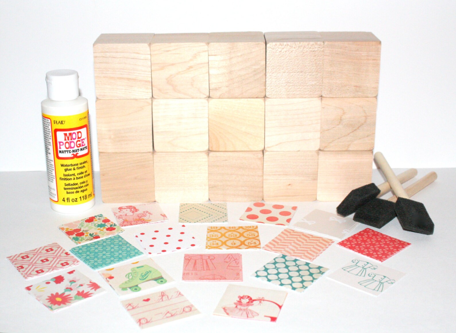 Vintage Nursery Wooden Baby Blocks DIY Baby Shower Craft - Etsy