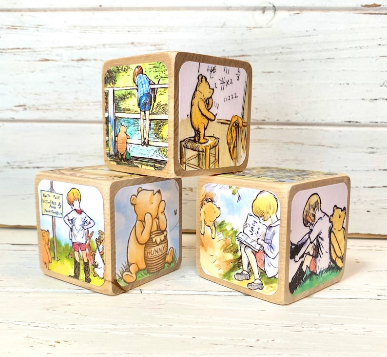 Winnie the Pooh Nursery Classic Pooh Baby Blocks 2 Inch - Etsy