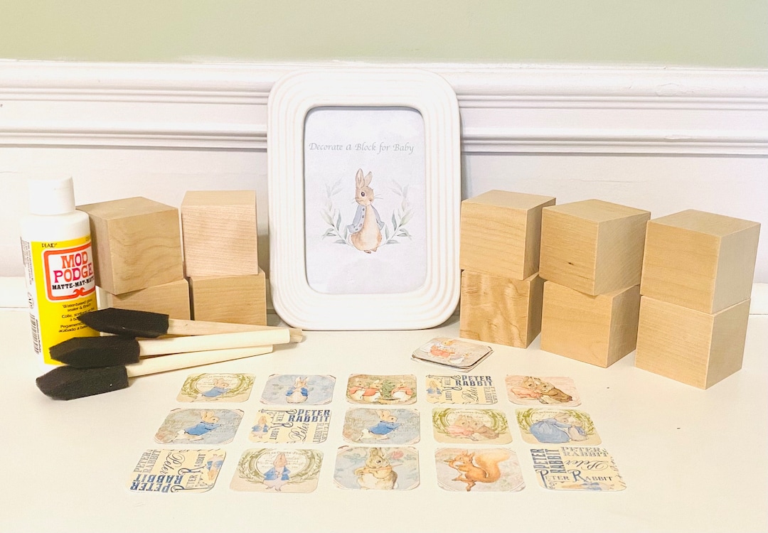 Beatrix Potter Baby Shower Activity - DIY Craft - Centerpieces - Gender ...