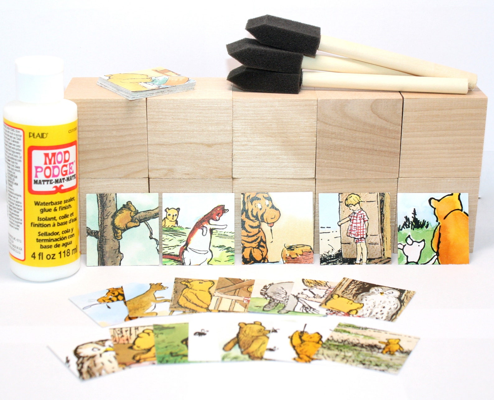 Winnie the Pooh Blocks - DIY Baby Shower Craft - Shower Activity ...