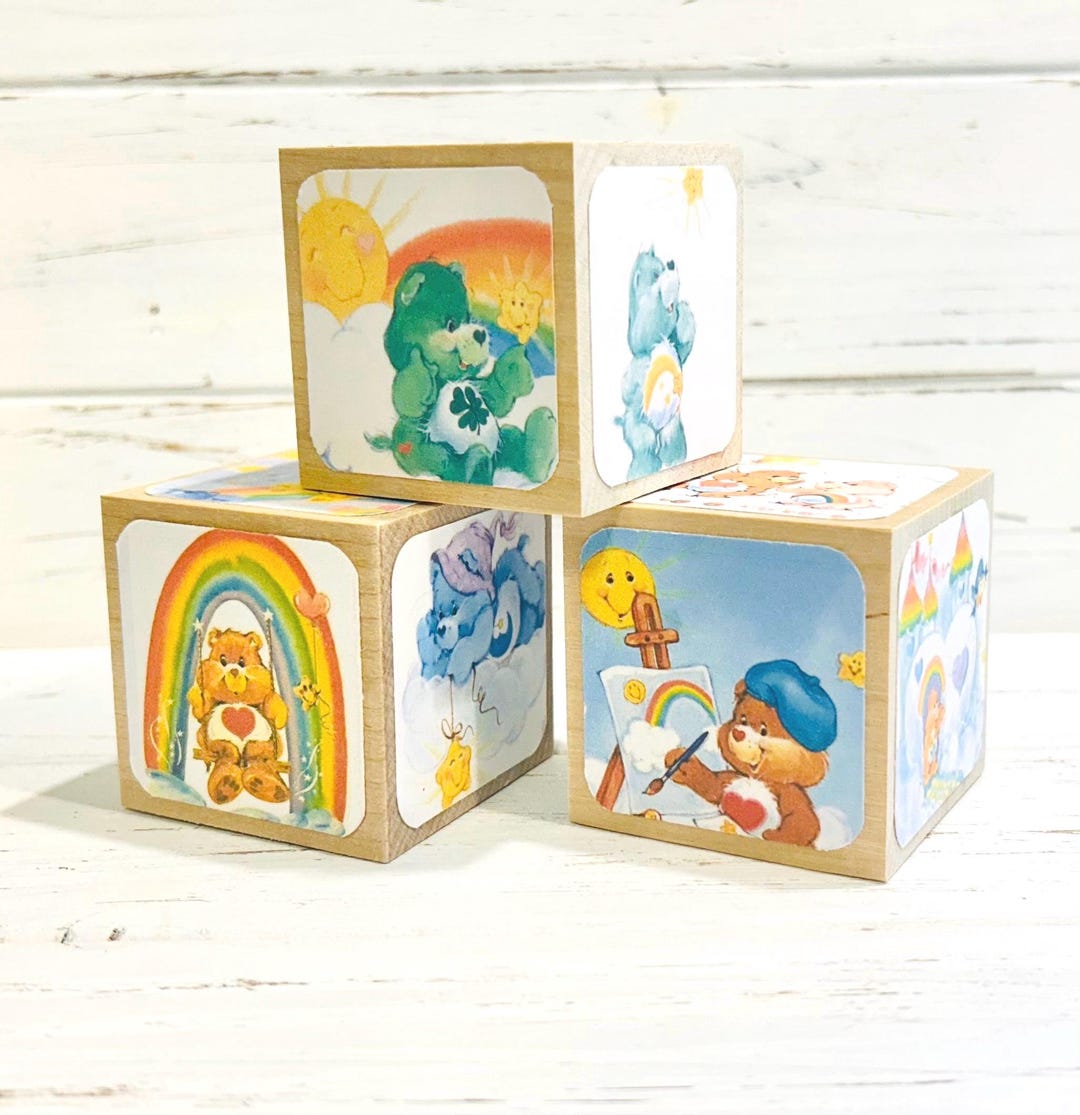 Bears - Wooden Baby Blocks - 1st Birthday - 1980’s Decor - Nursery Room ...